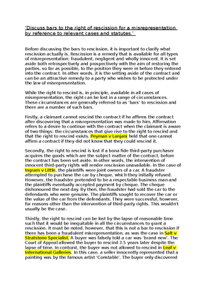 Formation of a contract essay example - Making appropriate reference to ...