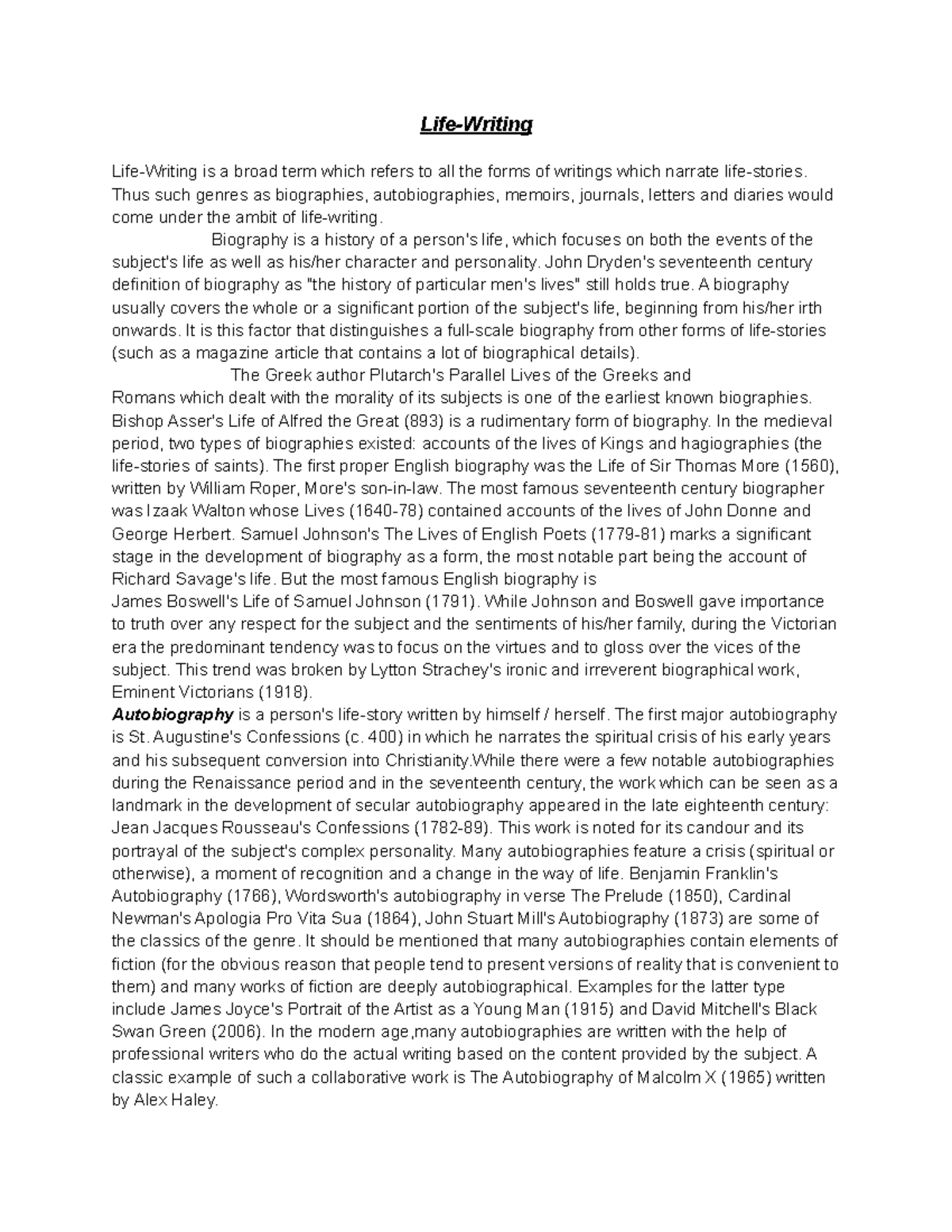 Life Writings Very Useful Life Writing Life Writing Is A Broad Term life-writings-very-useful-life-writing-life-writing-is-a-broad-term