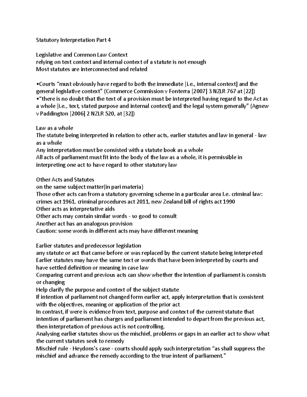 Statutory Interpretation Part 4 - , internal context] and the general ...