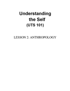 UTS L2 - PSYCHOLOGY - LESSON 2: PSYCHOLOGY D. PSYCHOLOGY Introduction ...