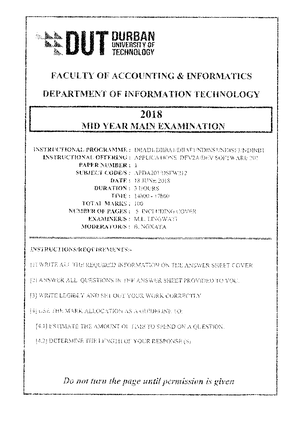 DUT - Durban University of Technology - Studocu