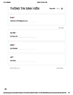 General Chemistry Experiment 202 - Unit 1: EXPERIMENTAL TECHNIQUES I ...