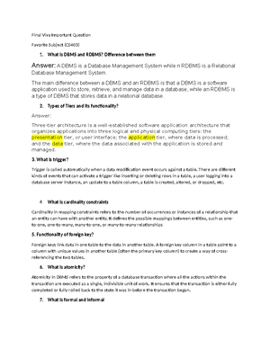 CS403- Midterm Solved MCQS with references by Moaaz - CS403- Database ...