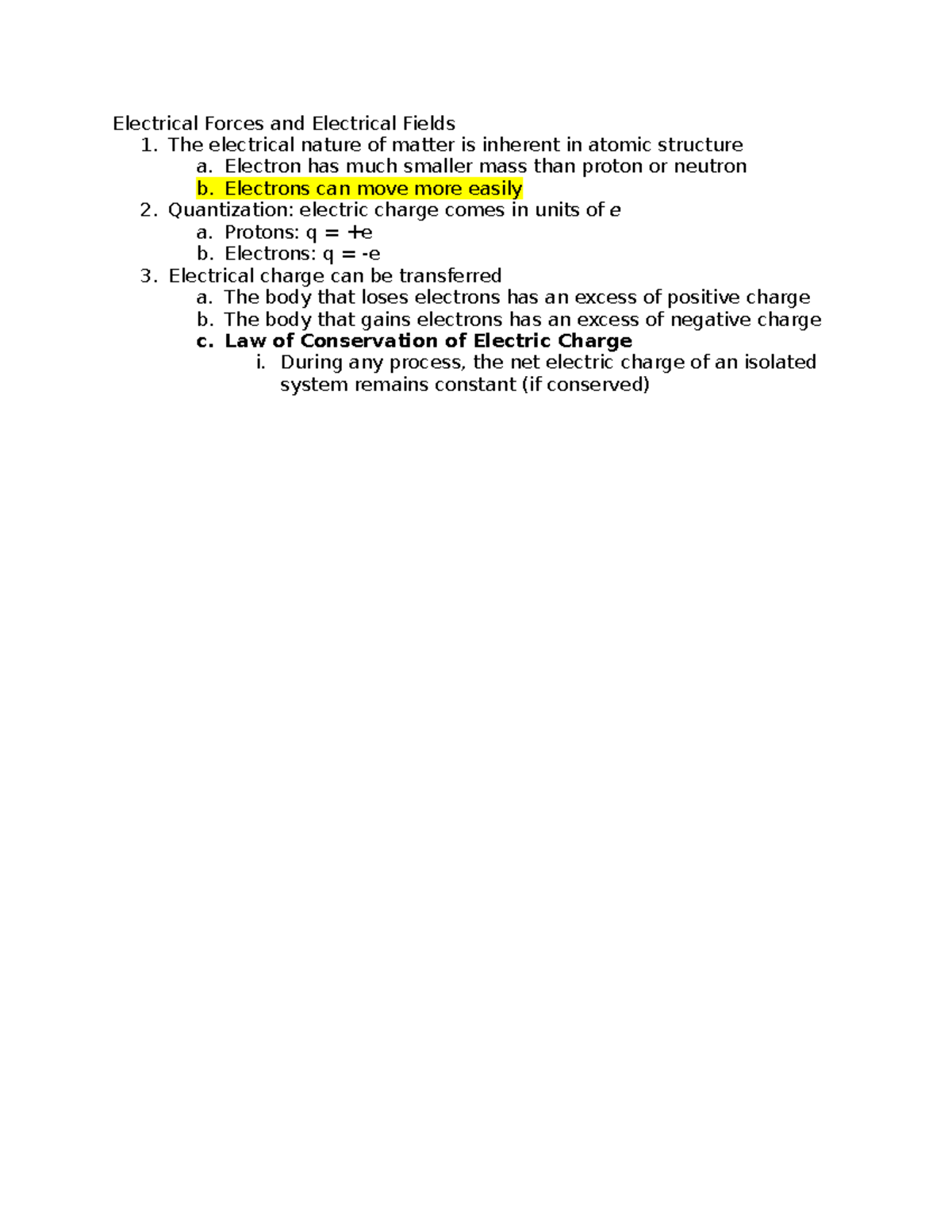 Chapter 18 - this is for help - Electrical Forces and Electrical Fields ...