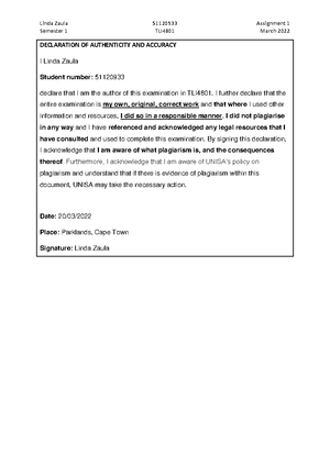 Unisa - University of South Africa - Studocu