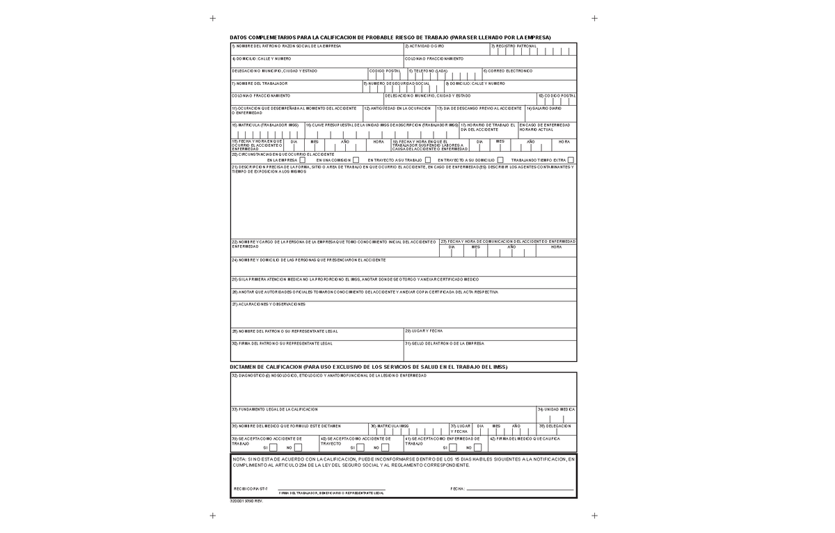 Formato ST7 09ene08 Editable - DATOS COMPLEMETARIOS PARA LA ...