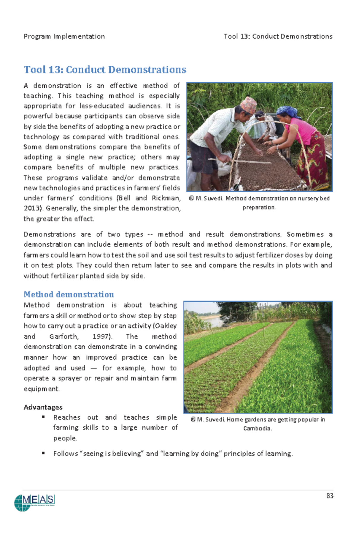 Tool 13 Conduct Demonstrations - ‐ ‐ ‐ ‐ ‐ ‐ ‐ ‐ ‐ ‐ ‐ ‐ ‐ ‐ ‐ ‐ ‐ Tool ...