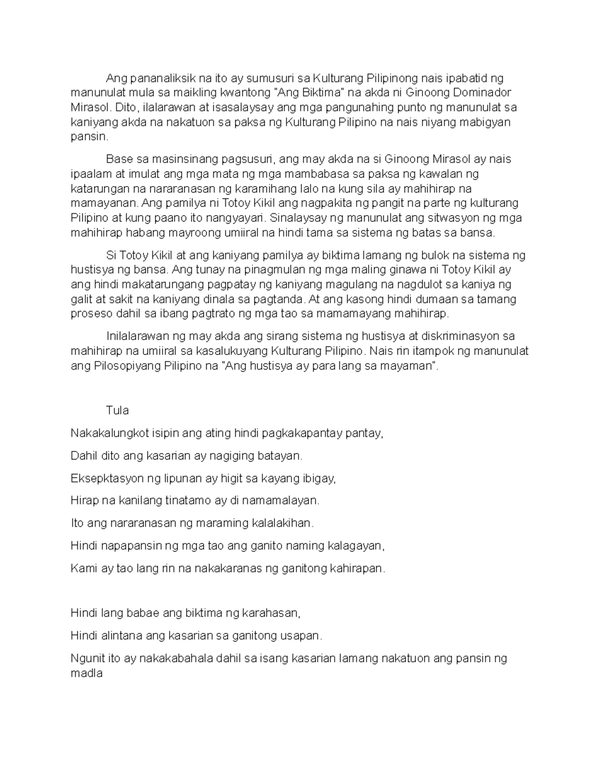 Pagsusuri - dsadasdasd - Ang pananaliksik na ito ay sumusuri sa ...