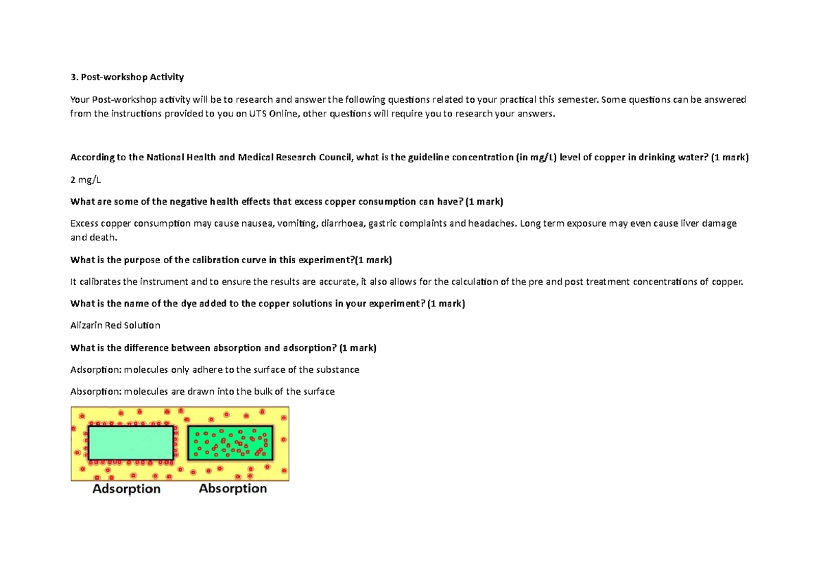 Post workshop 1 activity - Post-workshop Activity Your Post-workshop ...