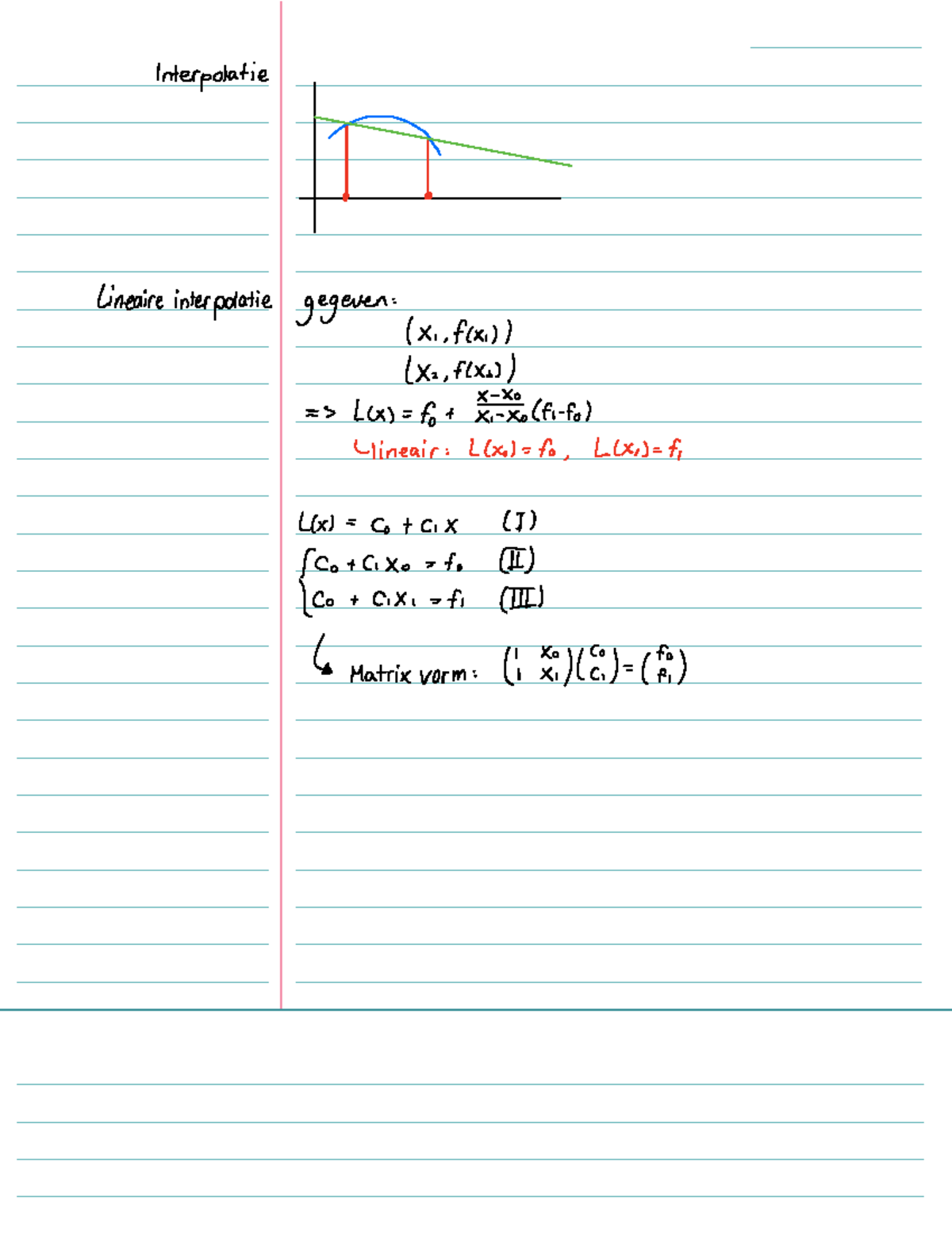 College 8 - Interpolatie toepassingen en Langrange interpolatie ...