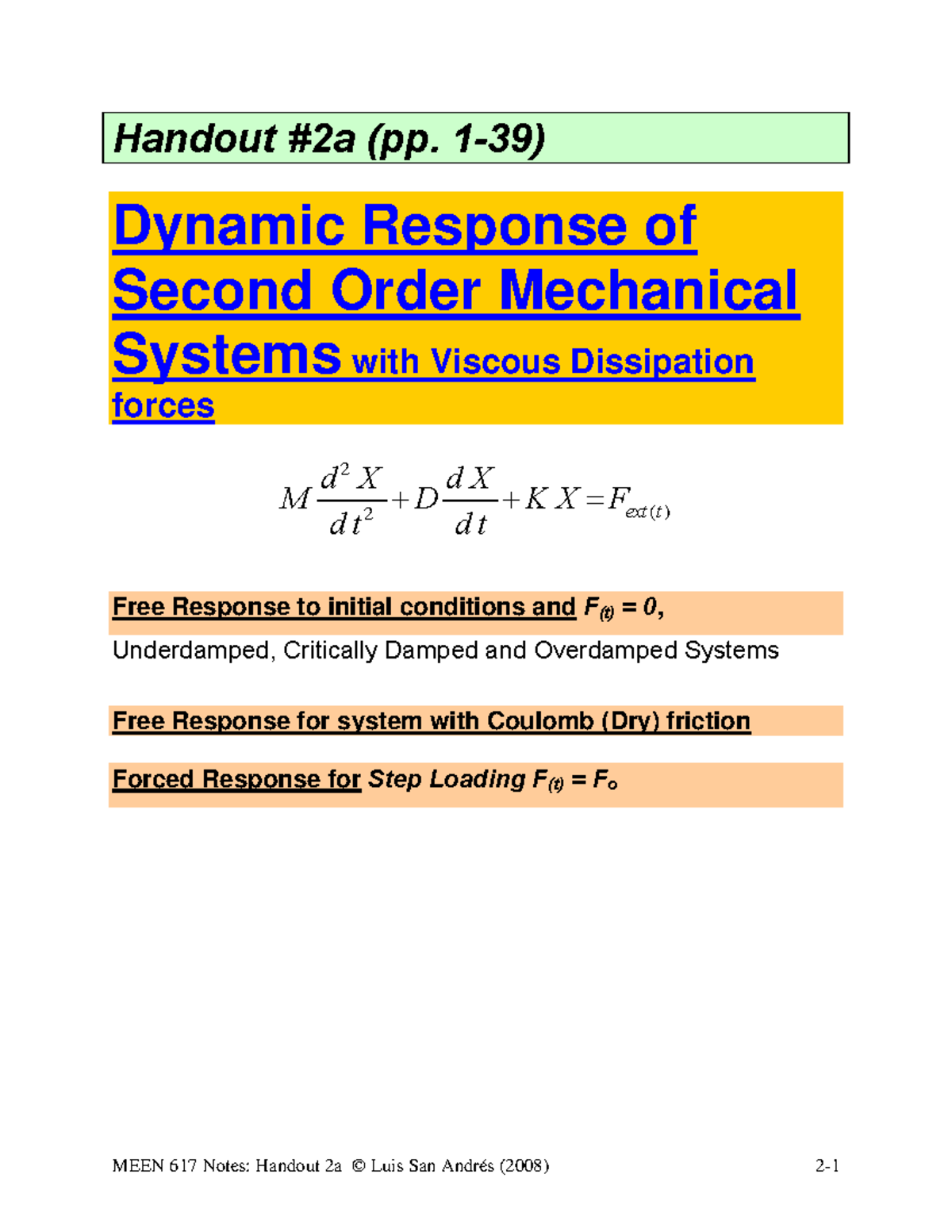 Handout 2a 2008 - practise problems and theory - Handout #2a (pp. 1-39 ...