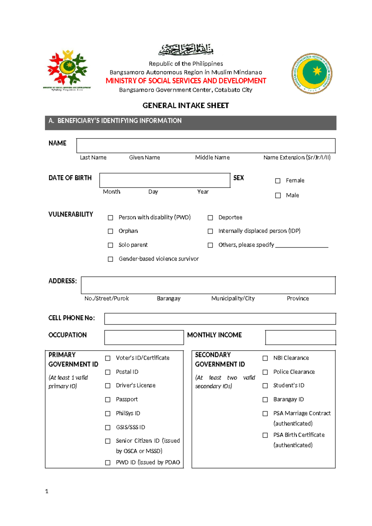 GIS - Republic of the Philippines Bangsamoro Autonomous Region in ...