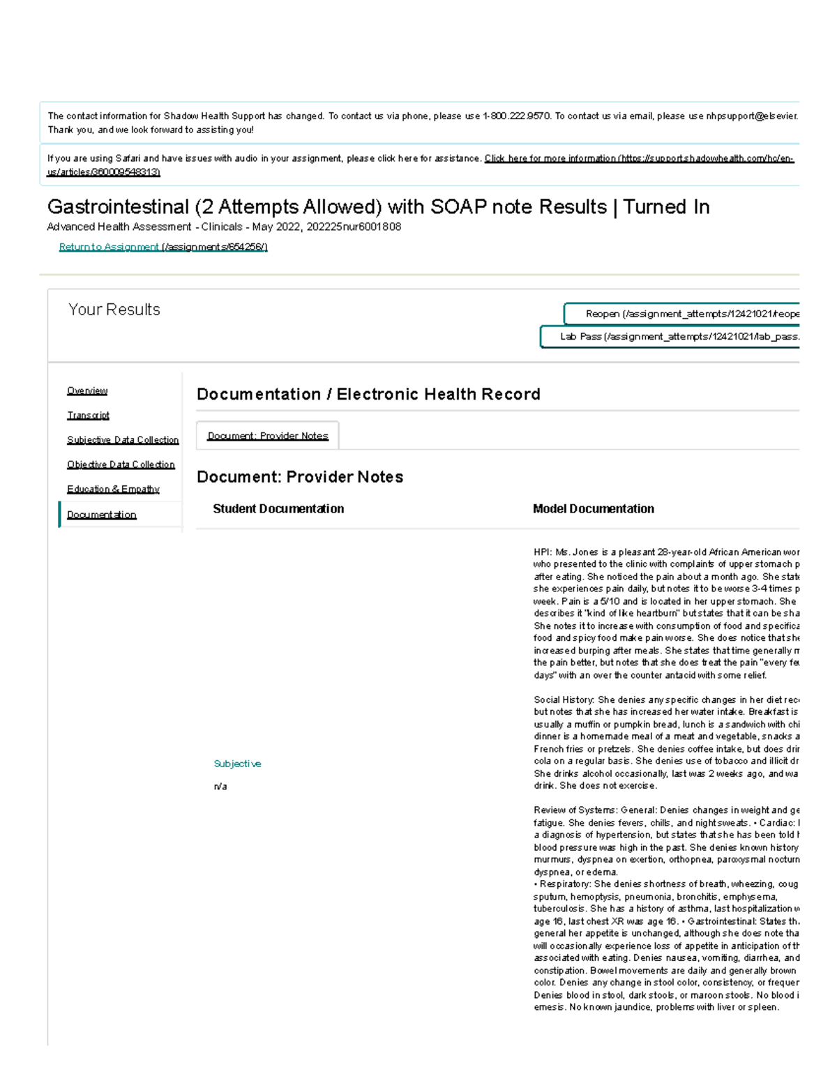Shadow Health® │ Digital Clinical Experiences™ from Elsevier GI soap ...