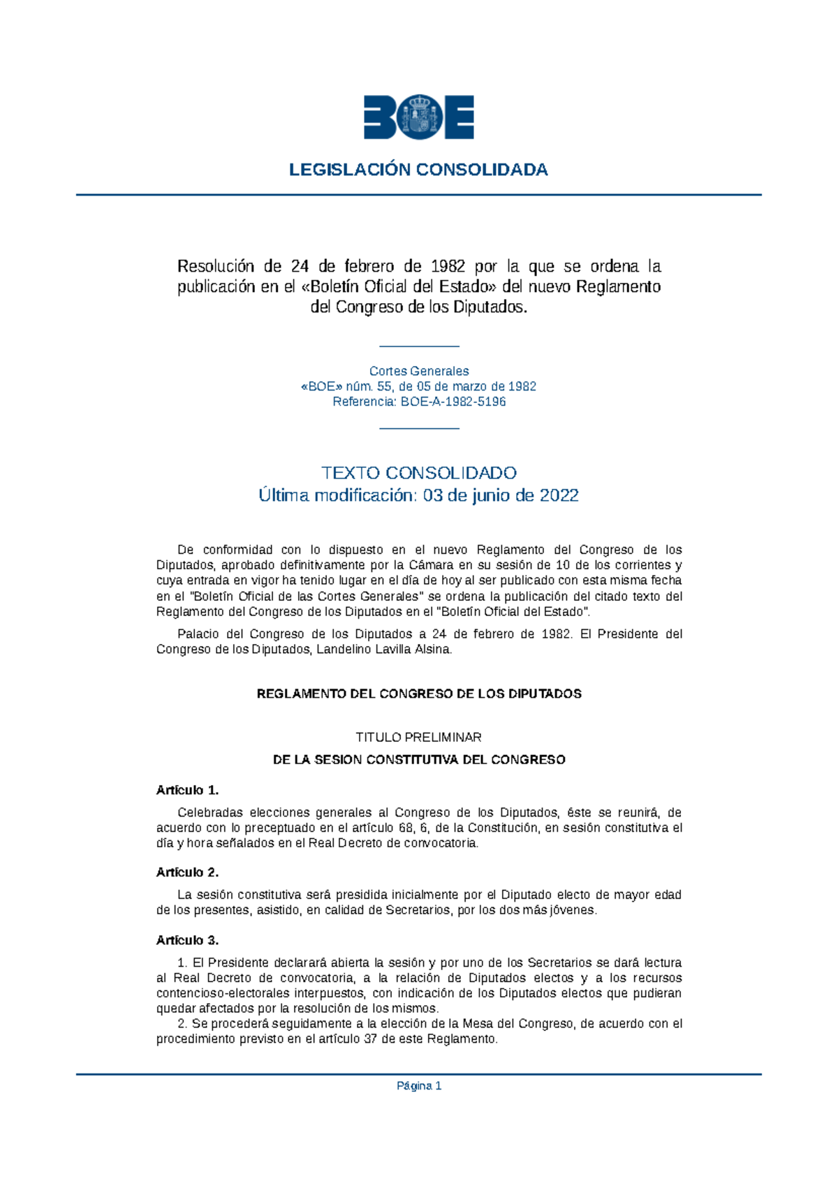 Reglamento Congreso - Studocu