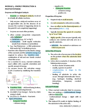 Cell Structure and Function - MODULE 2 - CELL STRUCTURE AND FUNCTION ...