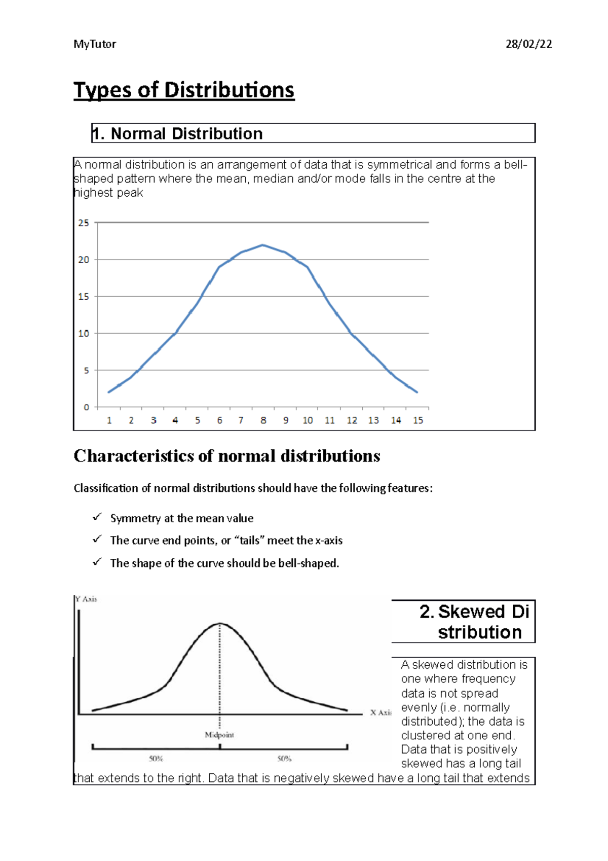 Types of Distributions - MyTutor 28/02/ Types of Distributions 1 ...
