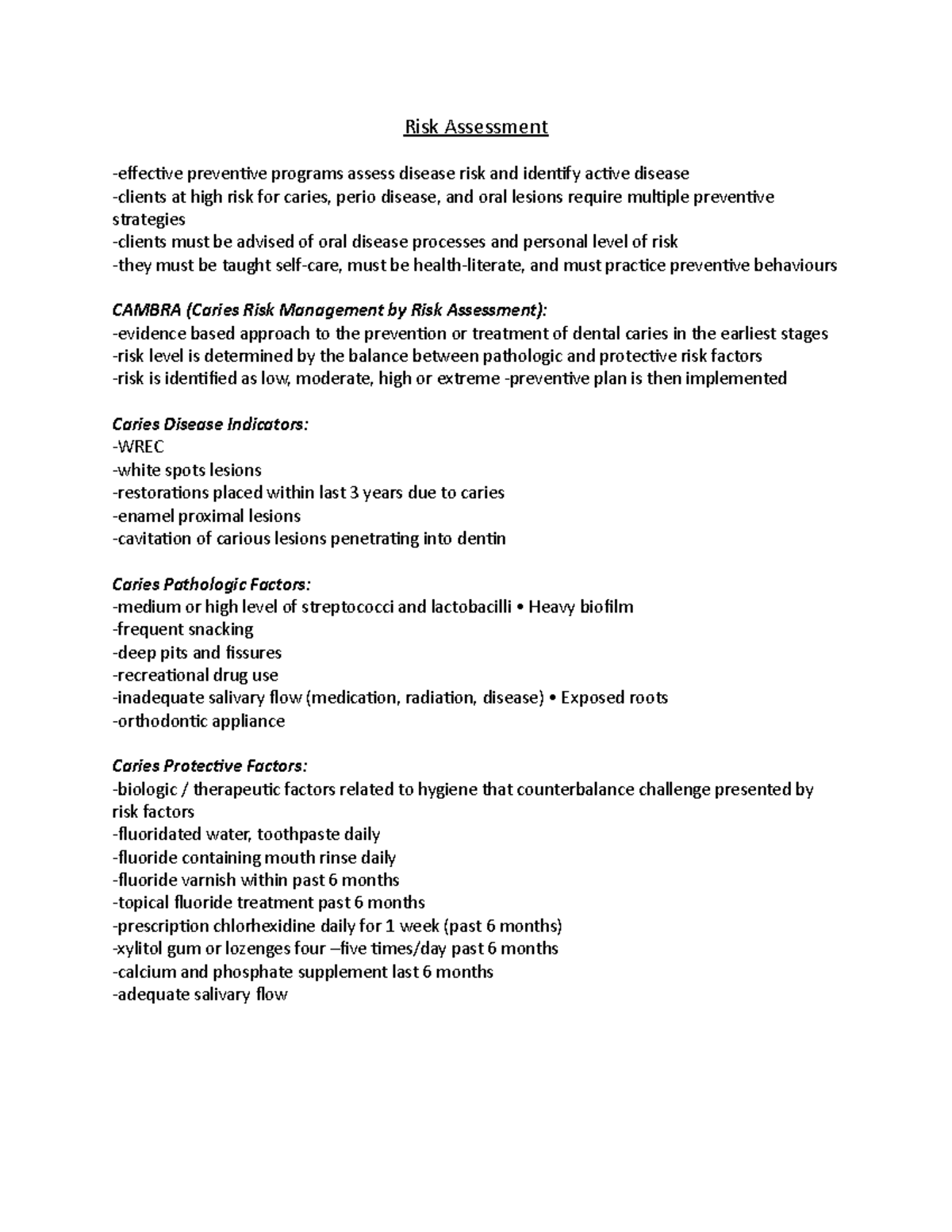 Risk Assessment - Risk Assessment -effective preventive programs assess ...