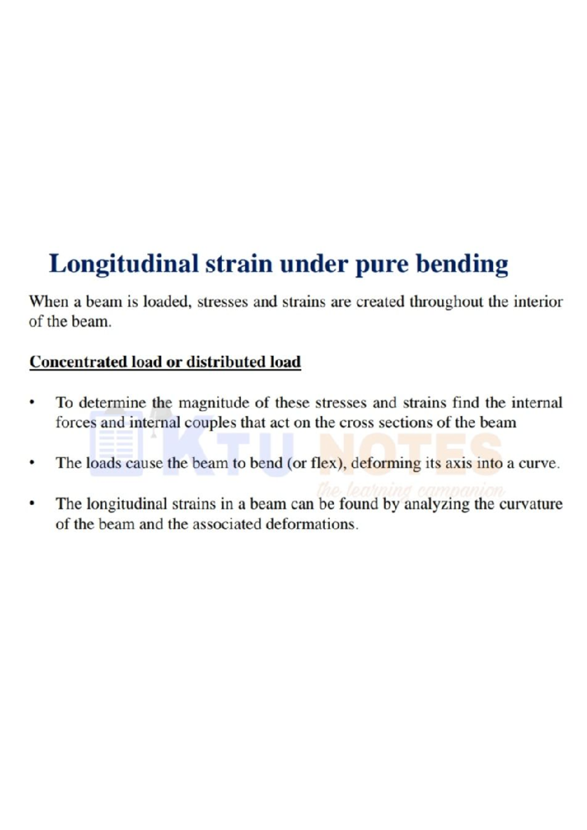 Longitudinal strain under pure bending - MEMS - Studocu