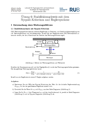 Uebung 1-Modelle-Blockschaltbilder - Lehrstuhl ur Regelungstechnik und Systemtheorie Grundlagen ...