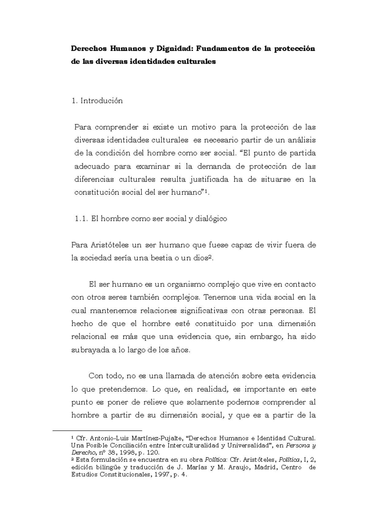 Derechos humanos y dignidad - - Studocu