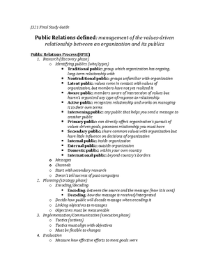PR exam 1 review - Publics: groups of people with shared interests ...
