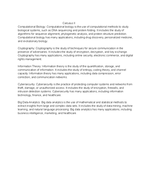 Calculus 2 - The integral test and comparison tests - MATH-65B - Studocu