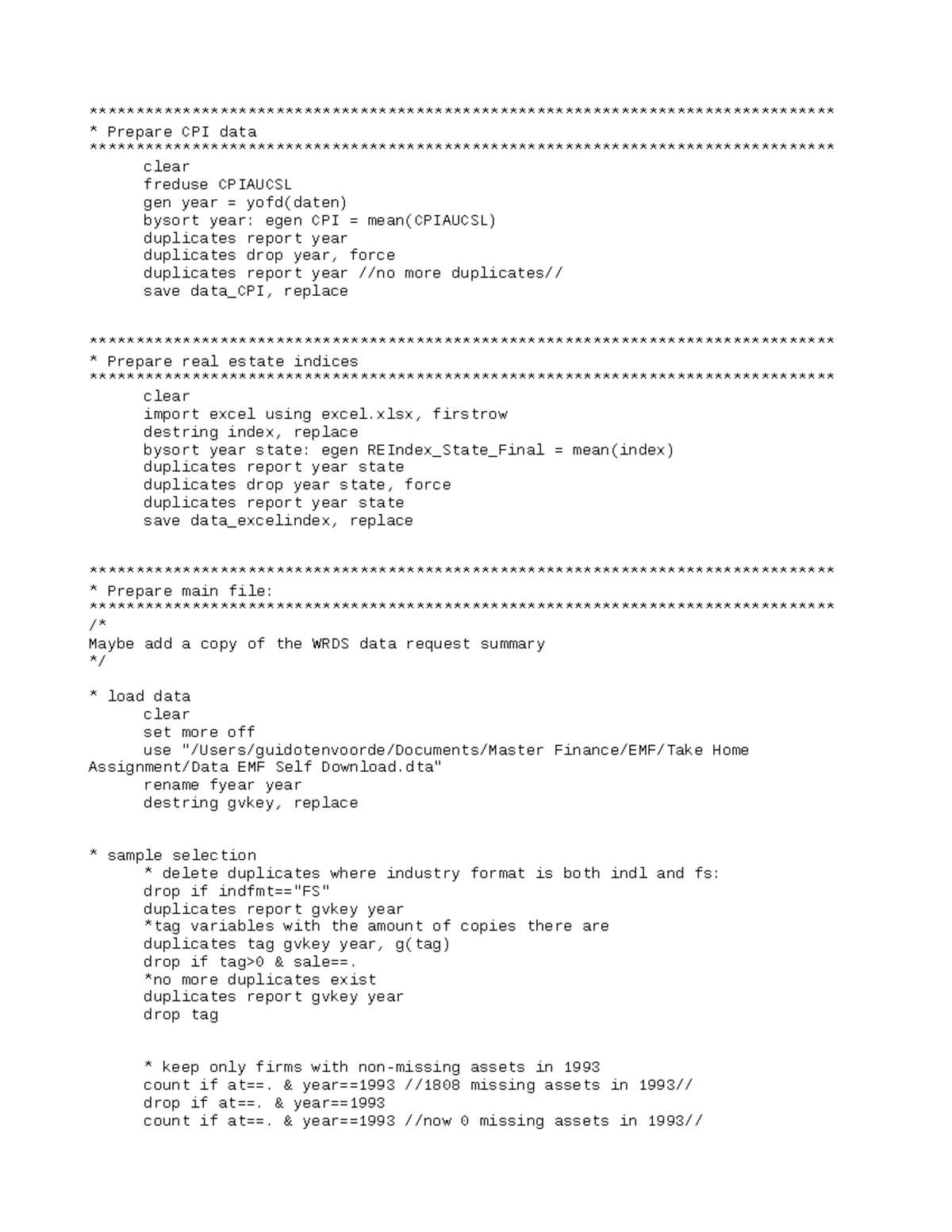 Code Main Assignment - - Studeersnel