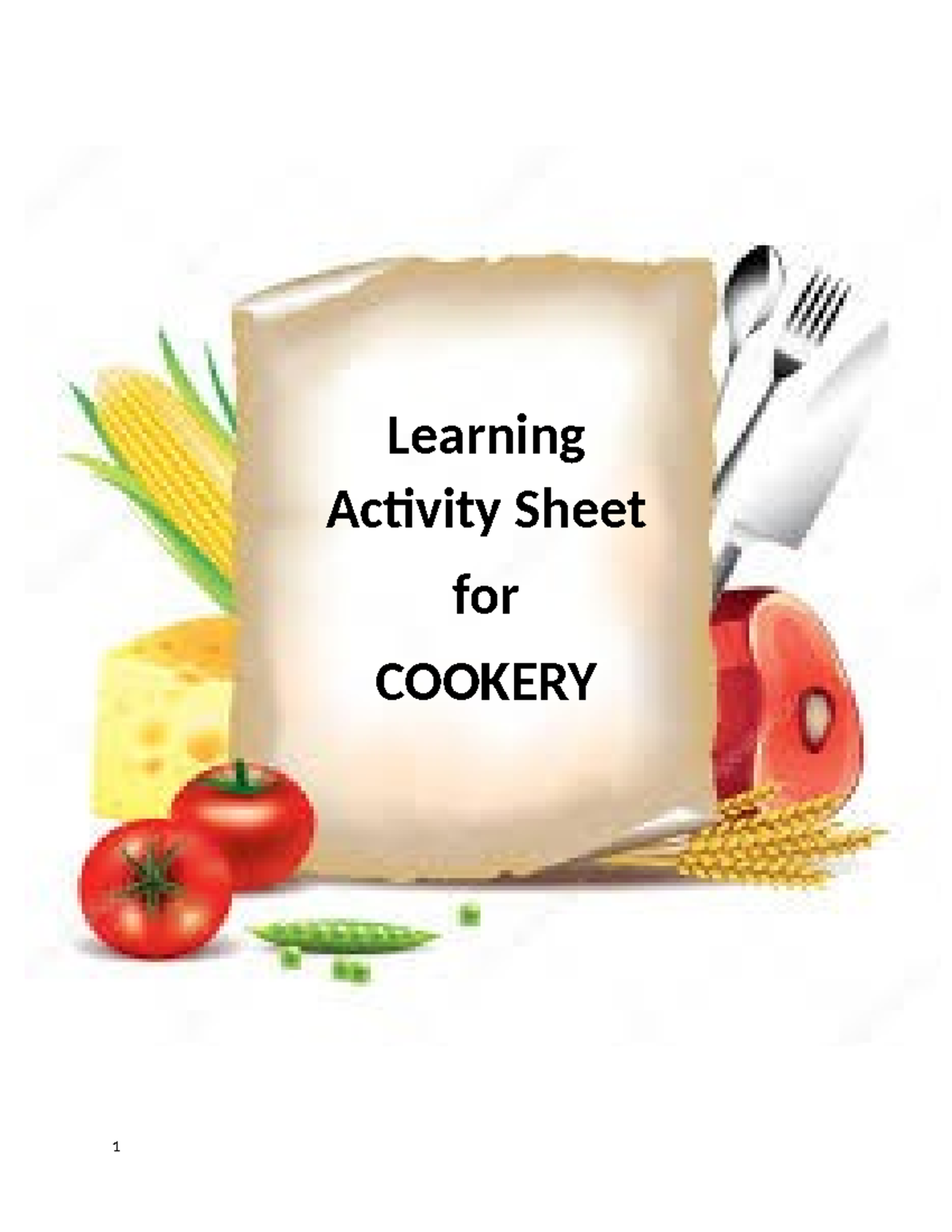 Learning Activity sheet - Learning Activity Sheet for COOKERY Learning ...