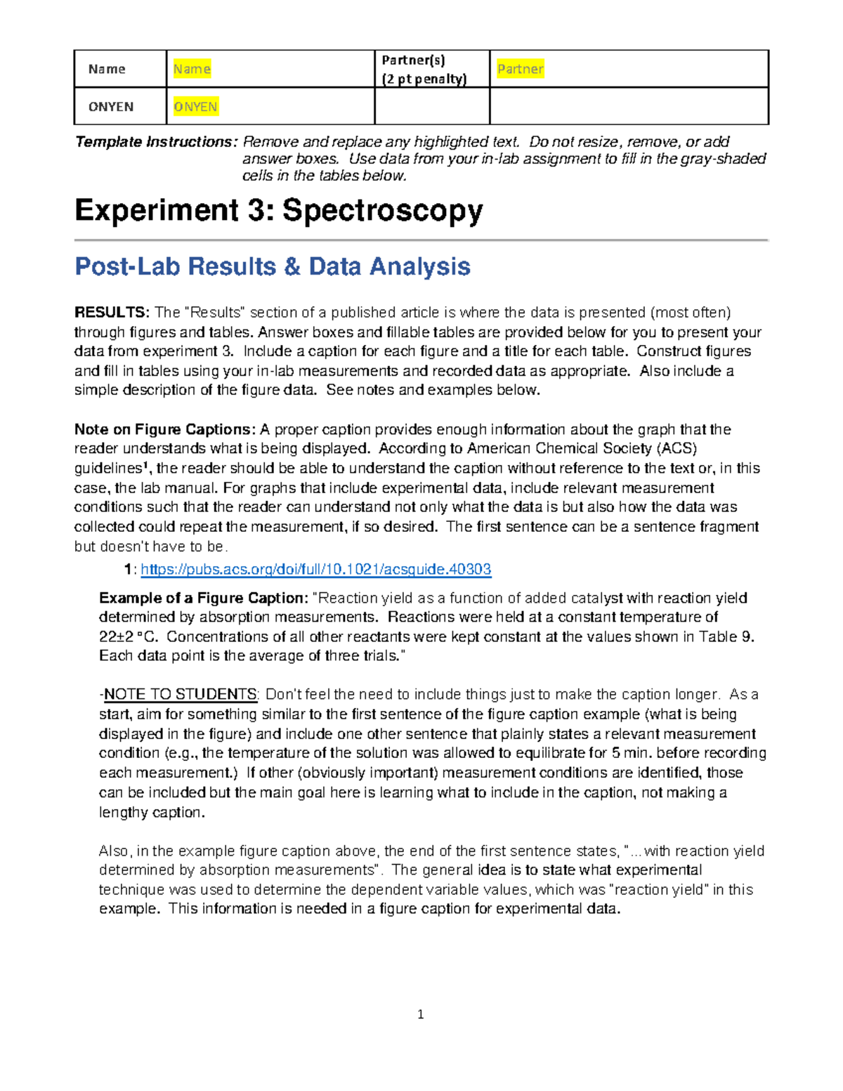 Post-Lab+Expt+3+-+Spectroscopy - Name Name Partner(s) (2 pt penalty ...