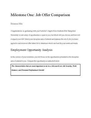 Mat125 job offer comparison worksheet - MAT-125 Job Offer Comparison ...