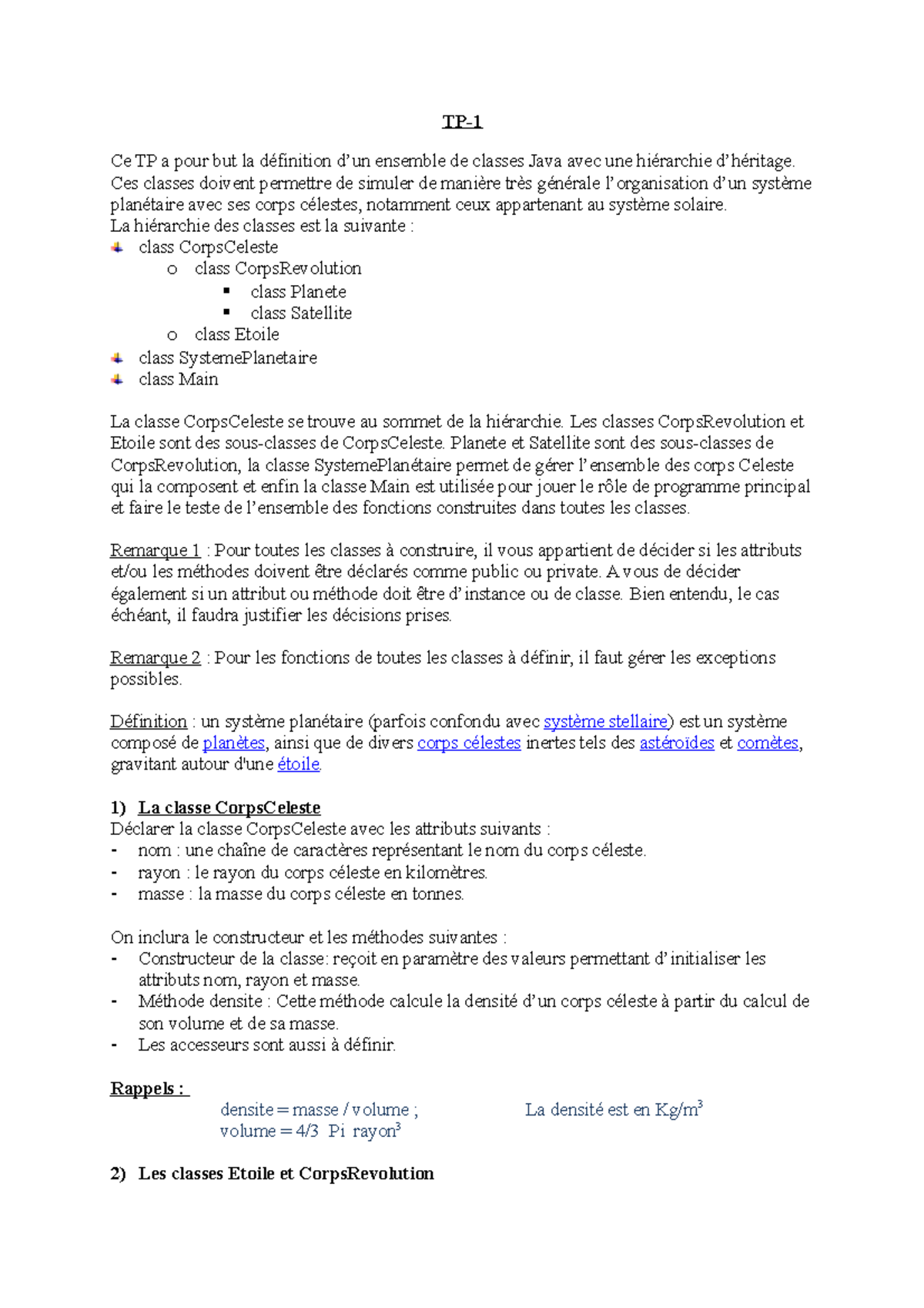 TD TP 1 - td et travaux pratique java 4 - TP- Ce TP a pour but la ...