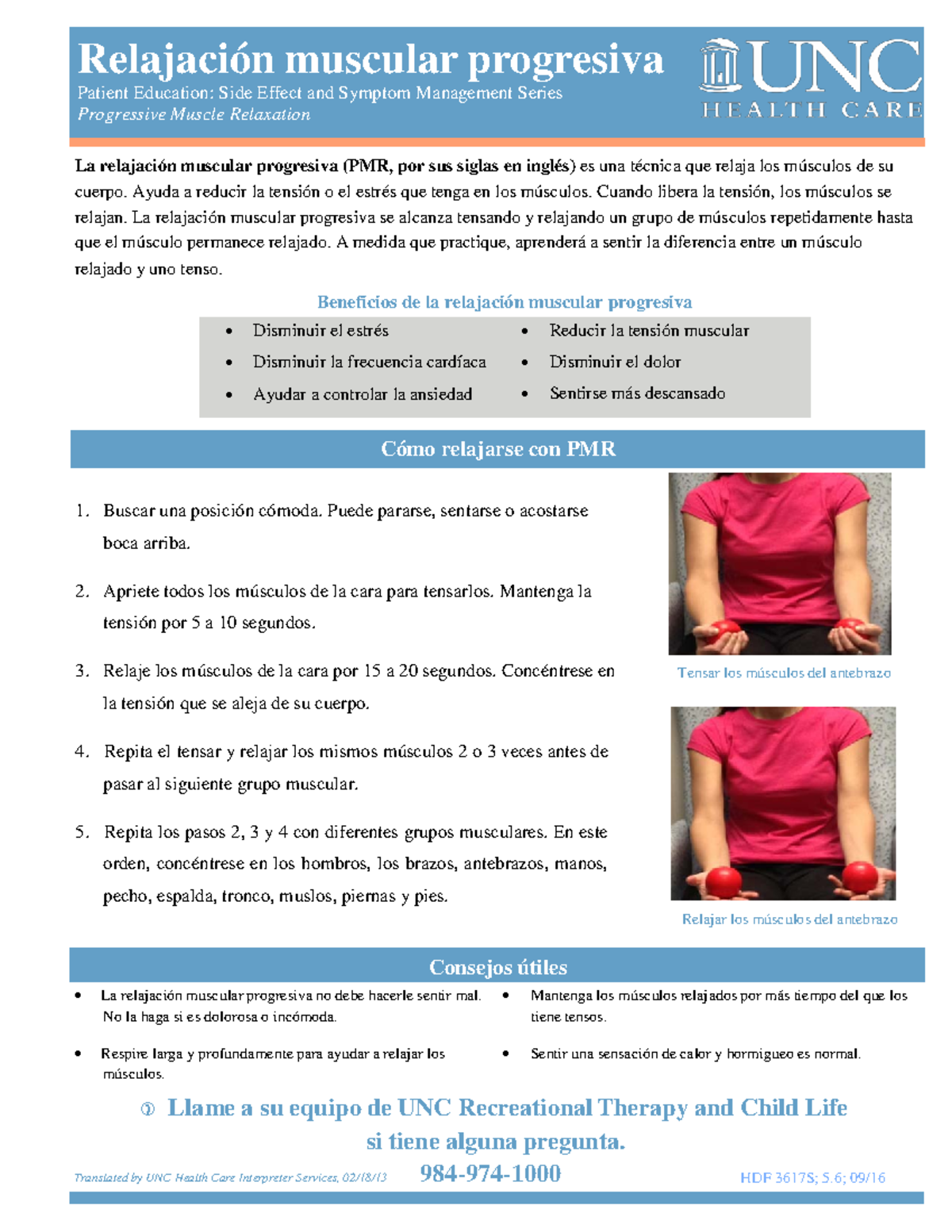 Terapia muscular - ....... - Relajación muscular progresiva Información ...