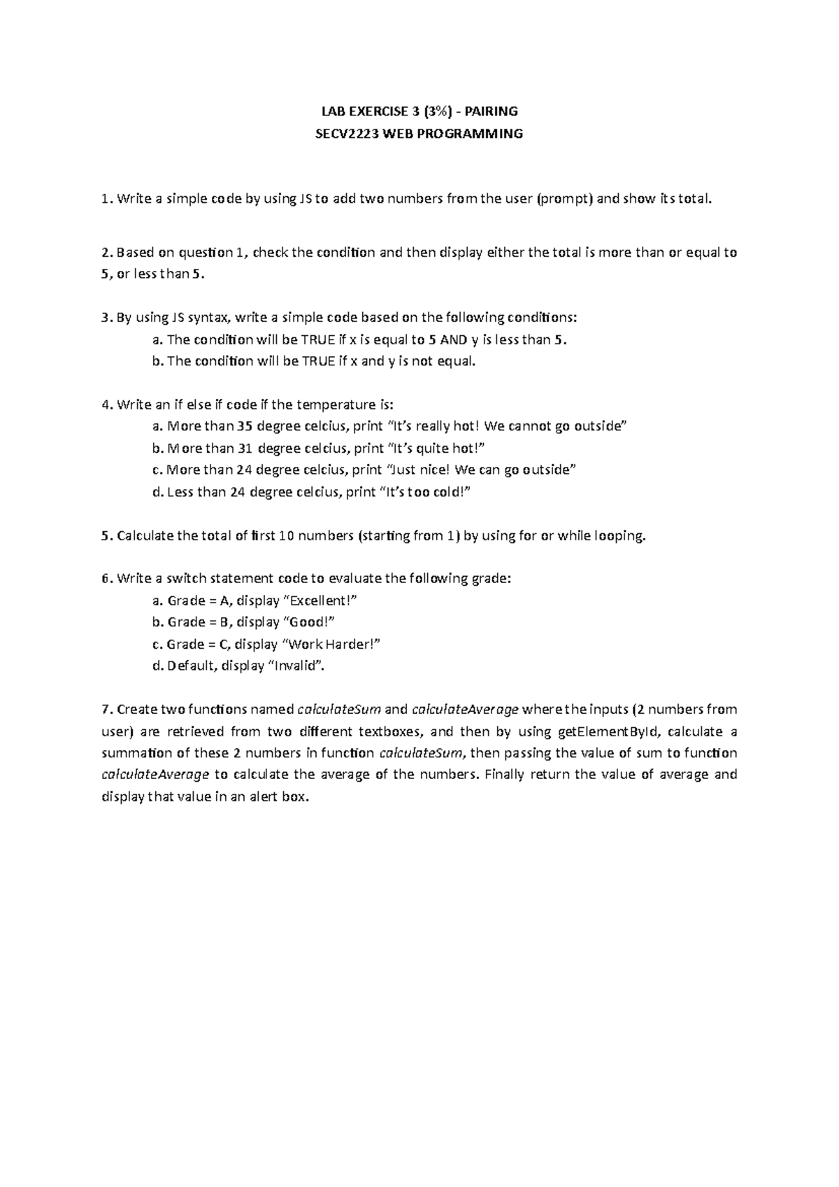 LE3 2324-2 - LAB EXERCISE 3 (3%) - PAIRING SECV2223 WEB PROGRAMMING ...