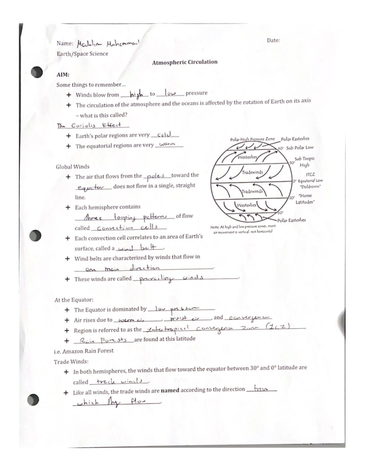 Atmospheric Circulation Notes - Studocu