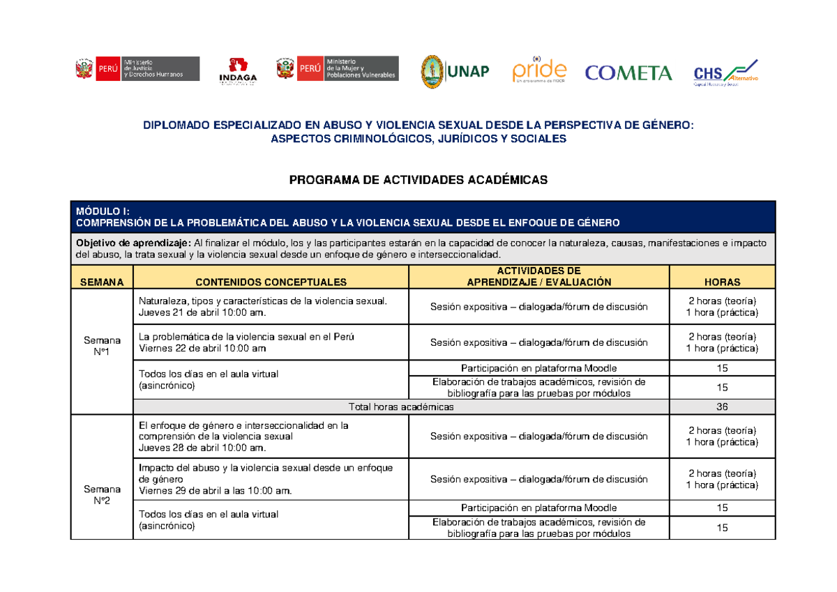 Diplomado AVS-2022 - Programa - ASPECTOS CRIMINOLÓGICOS, JURÍDICOS Y ...
