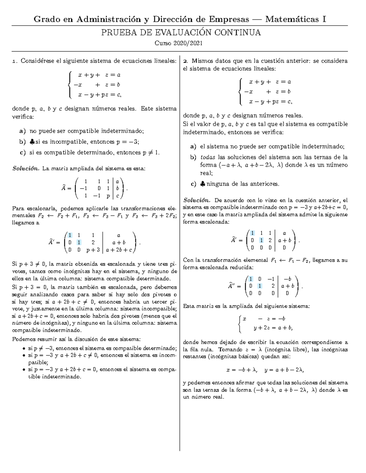 PRUEBA DE EVALUACION CONTINUA_2020/2021 - Grado en Administraci ́on y Direcci ́on de Empresas ...
