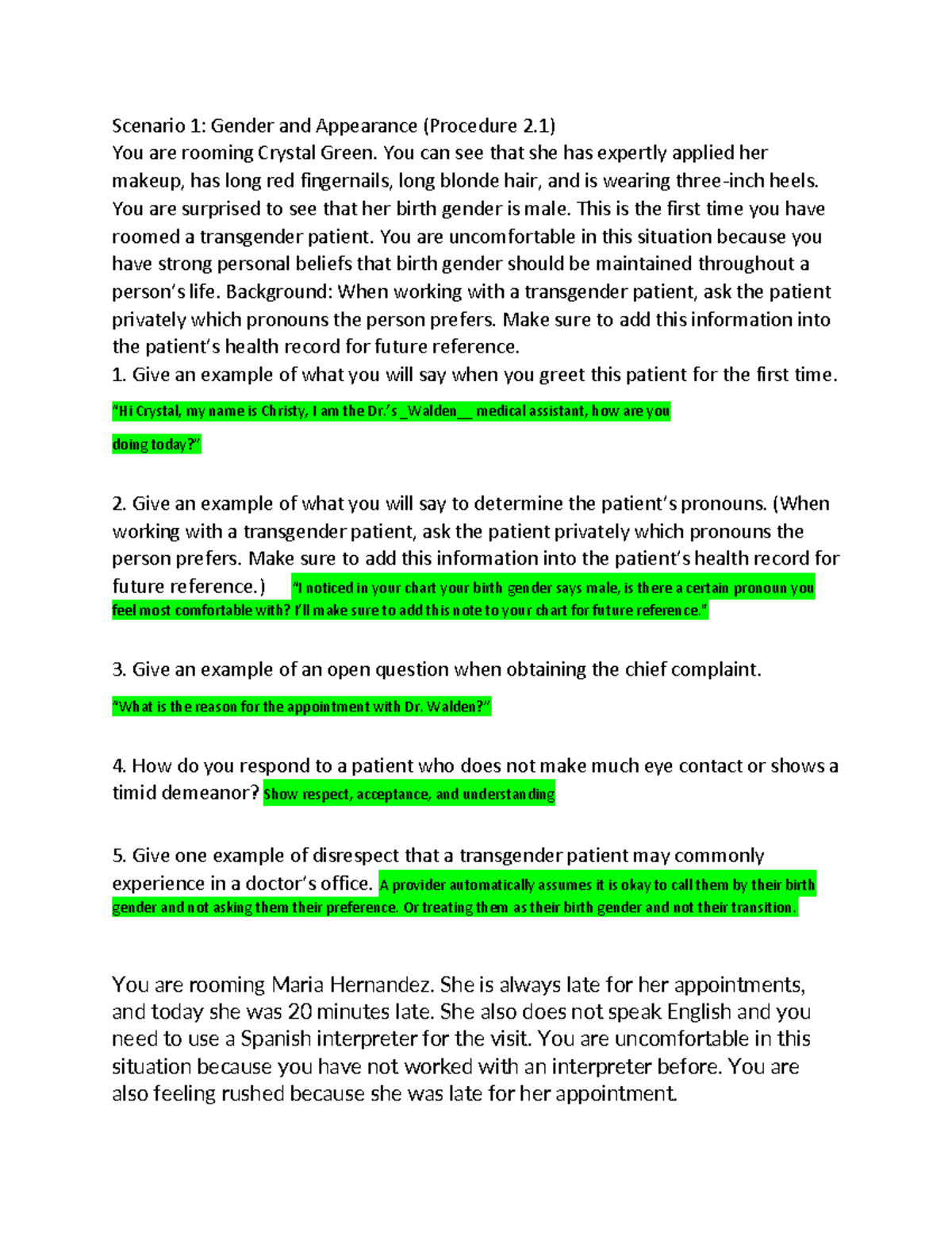 Week 1 Online Assignment 1 - Scenario 1: Gender and Appearance ...