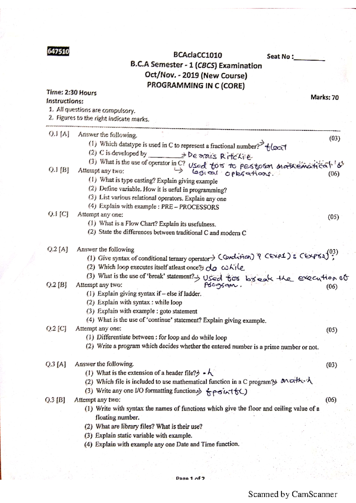 C Paper 2019 - pap[ar - Corporate Law - Scanned by CamScanner Scanned ...
