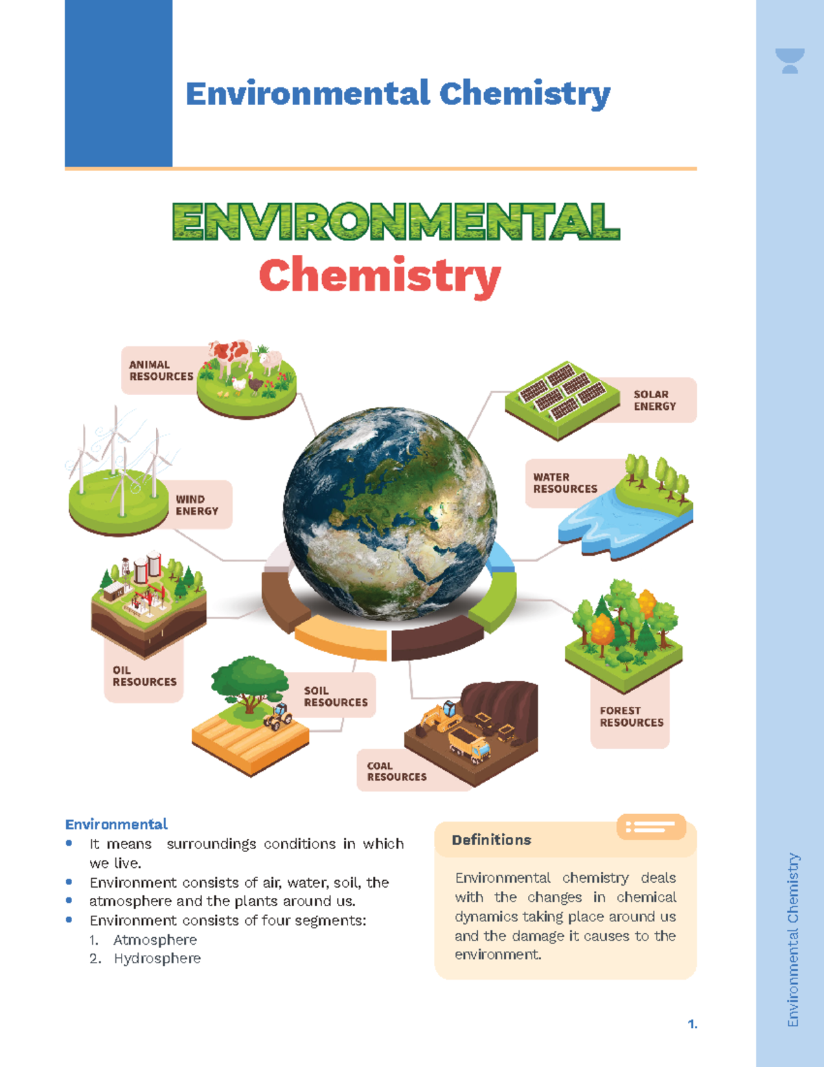 18 - Environmental Chemistry - 1. Environmental Chemistry Environmental ...