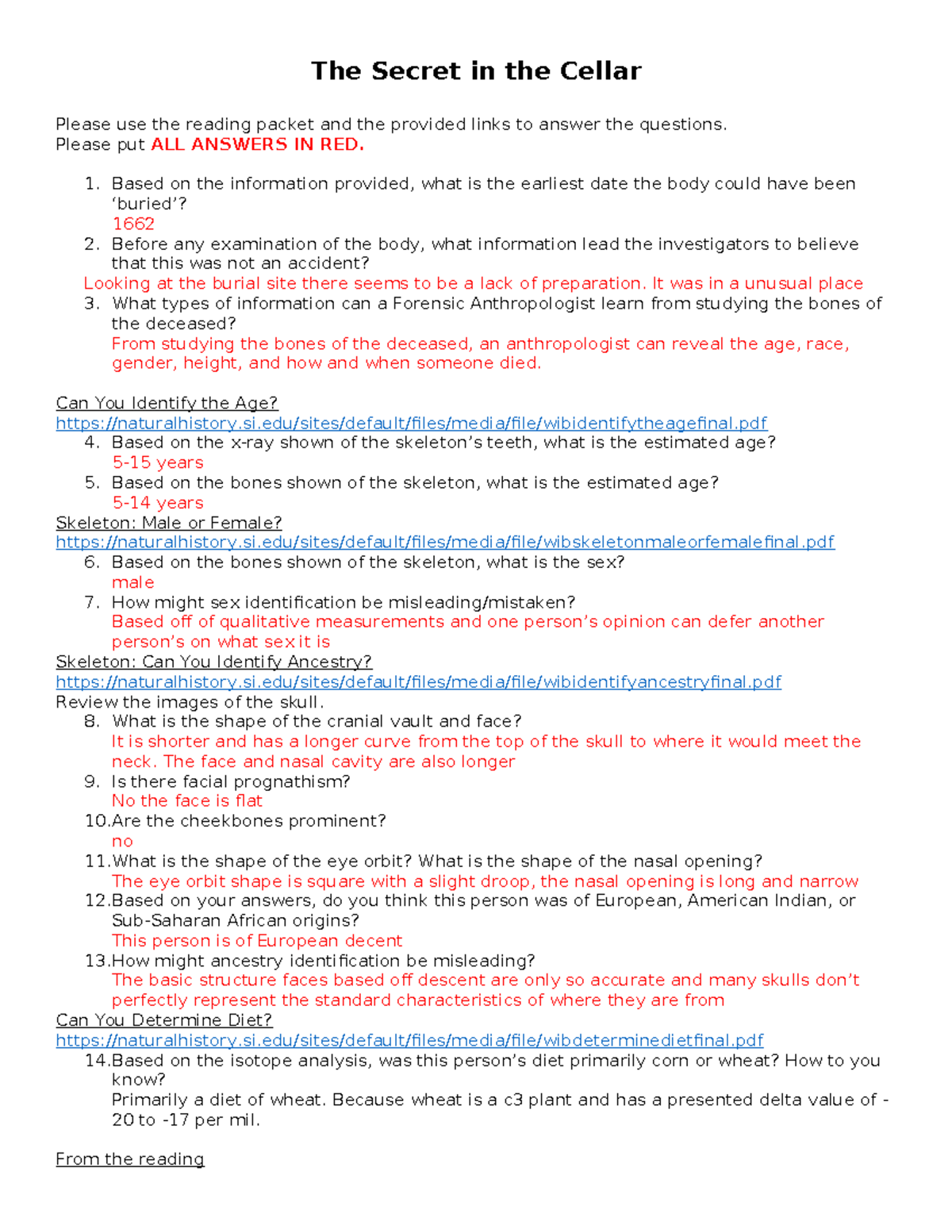 The Secret in the Cellar - The Secret in the Cellar Please use the ...