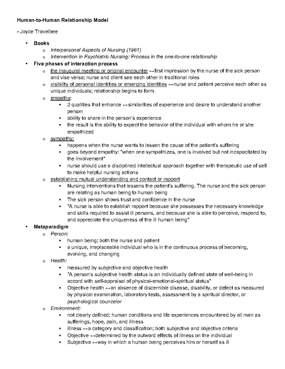Human-to-Human Relationship Model - Human-to-Human Relationship Model ...