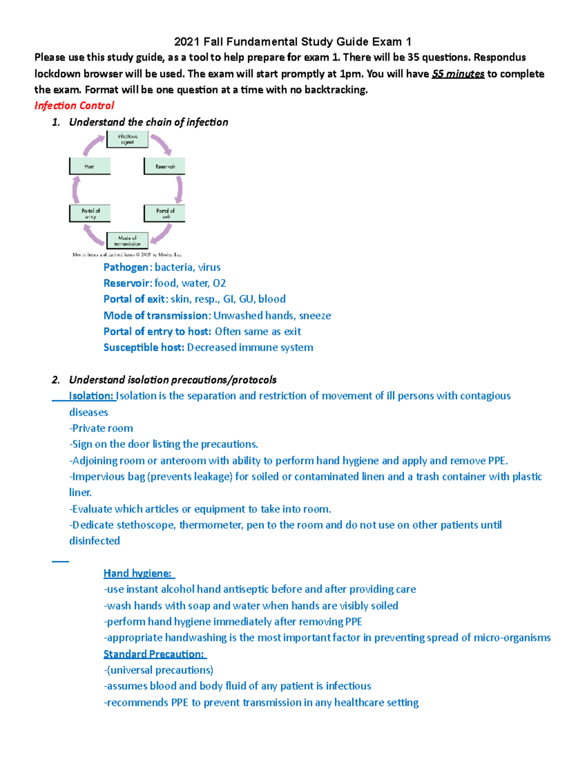 Exam 1 Study Guide funds - 2021 Fall Fundamental Study Guide Exam 1 ...