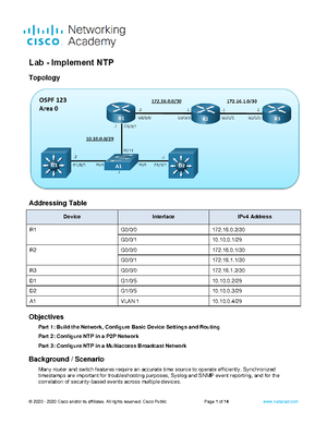 Lab implement bgp communities - Topology Addressing Table R1 G0/0/0 10.1.2/24 - Studocu