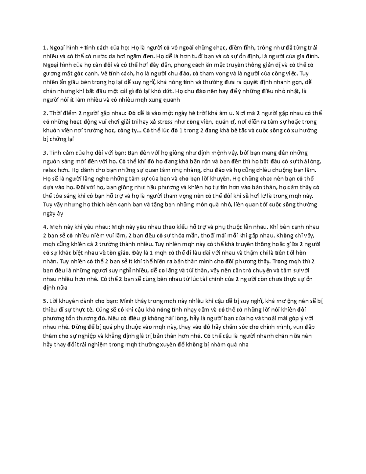 Trải nytl - trai tam ly hoc - Ngo i hình + tnh cách c a h : Hạ ủ ọ ọ là ng ười có v ẻ ngoài ch ...