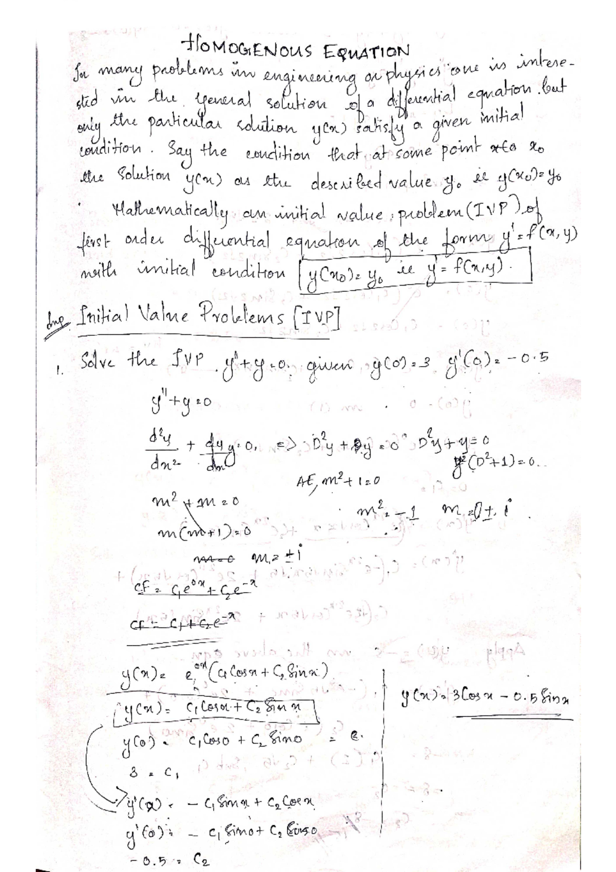 Differential Equations Part 4 - Studocu