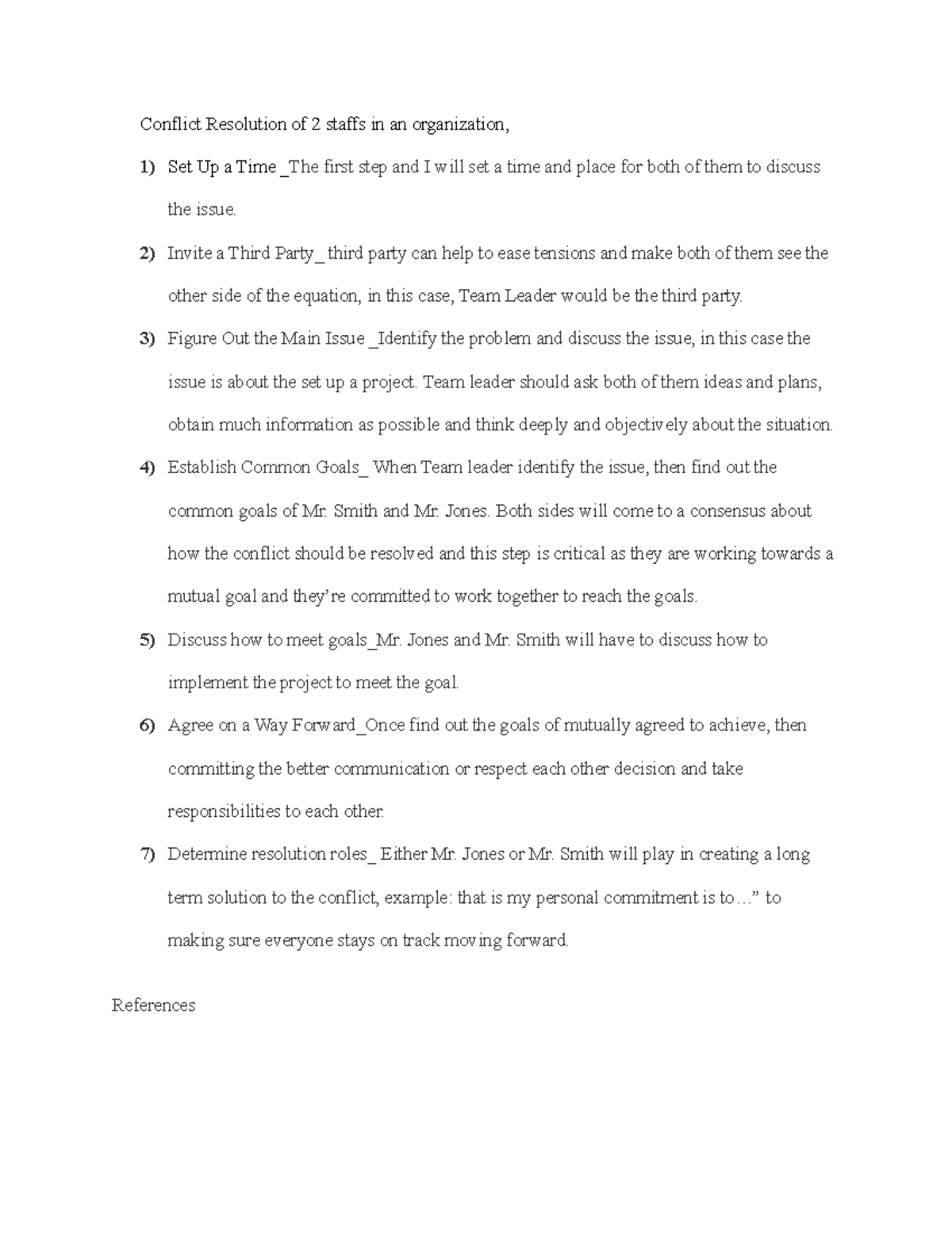 Conflict Resolution - Practice Materials and Notes. - Conflict ...