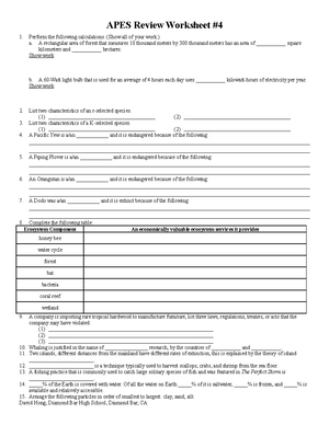 APES Unit 5 Study Guide Land and Water Use - Studocu