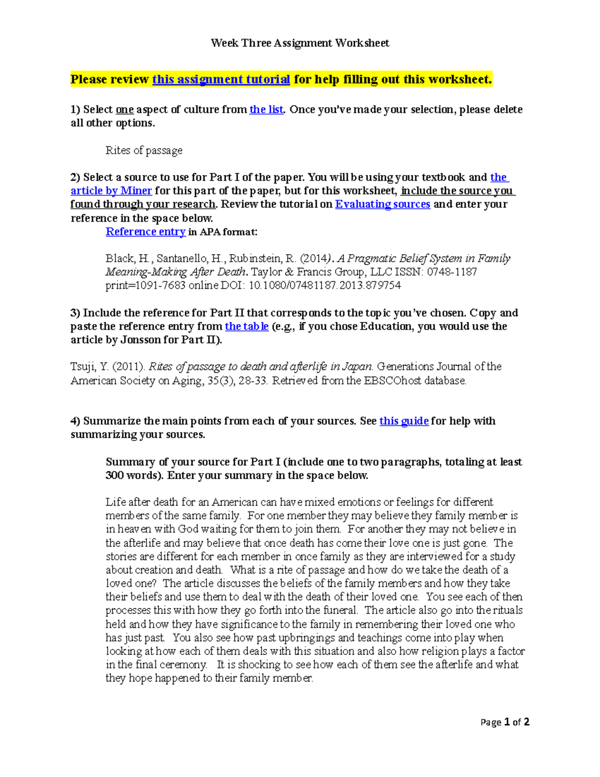 ANT101.W3.Assignment.Worksheet.Revised.1025 (1) - Week Three Assignment Worksheet Please review ...