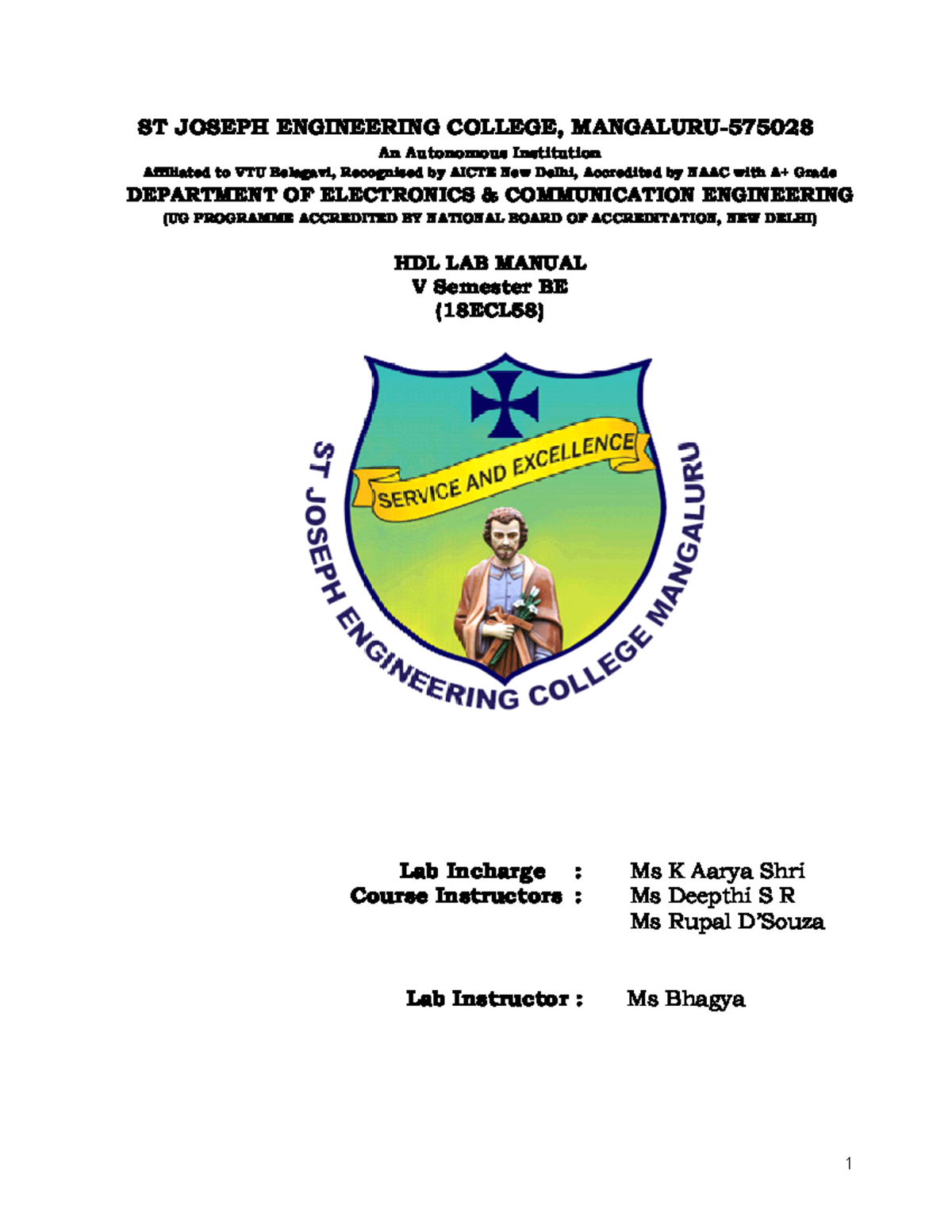 2022-23 HDL Lab Manual - ST JOSEPH ENGINEERING COLLEGE, MANGALURU ...