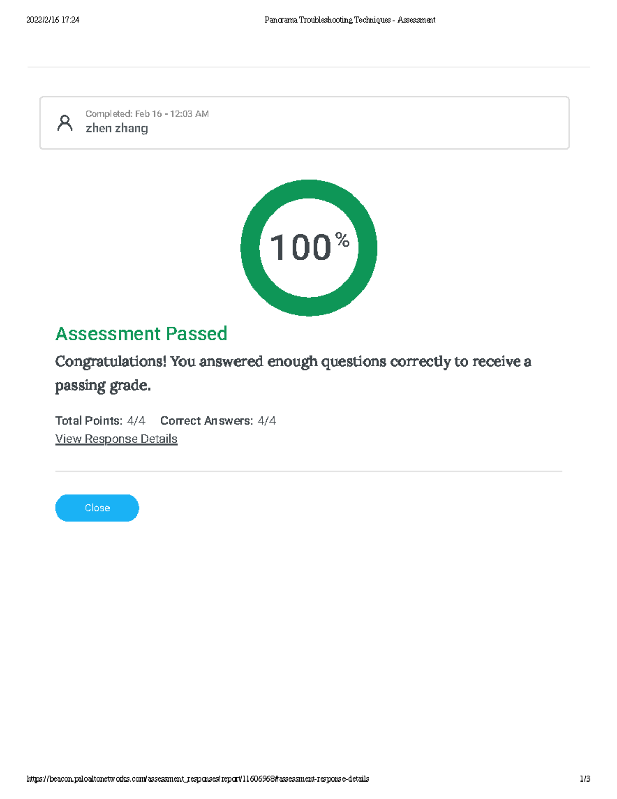 Panorama Troubleshooting Techniques - Assessment - - Studocu
